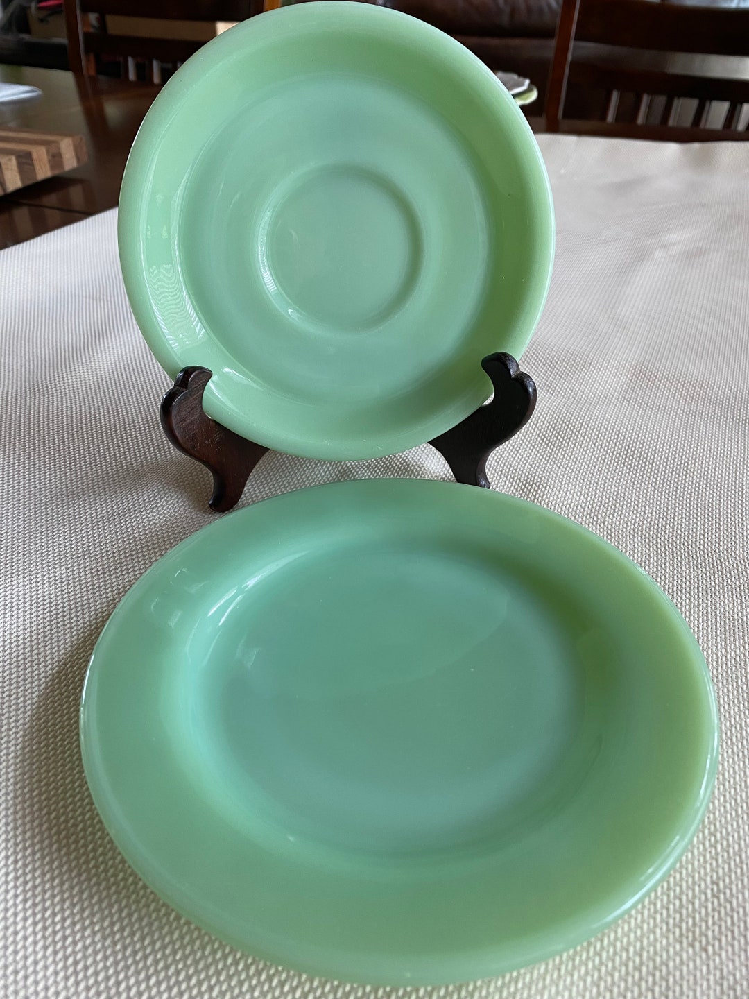 Fire King Jadeite Plate and Saucer - Etsy