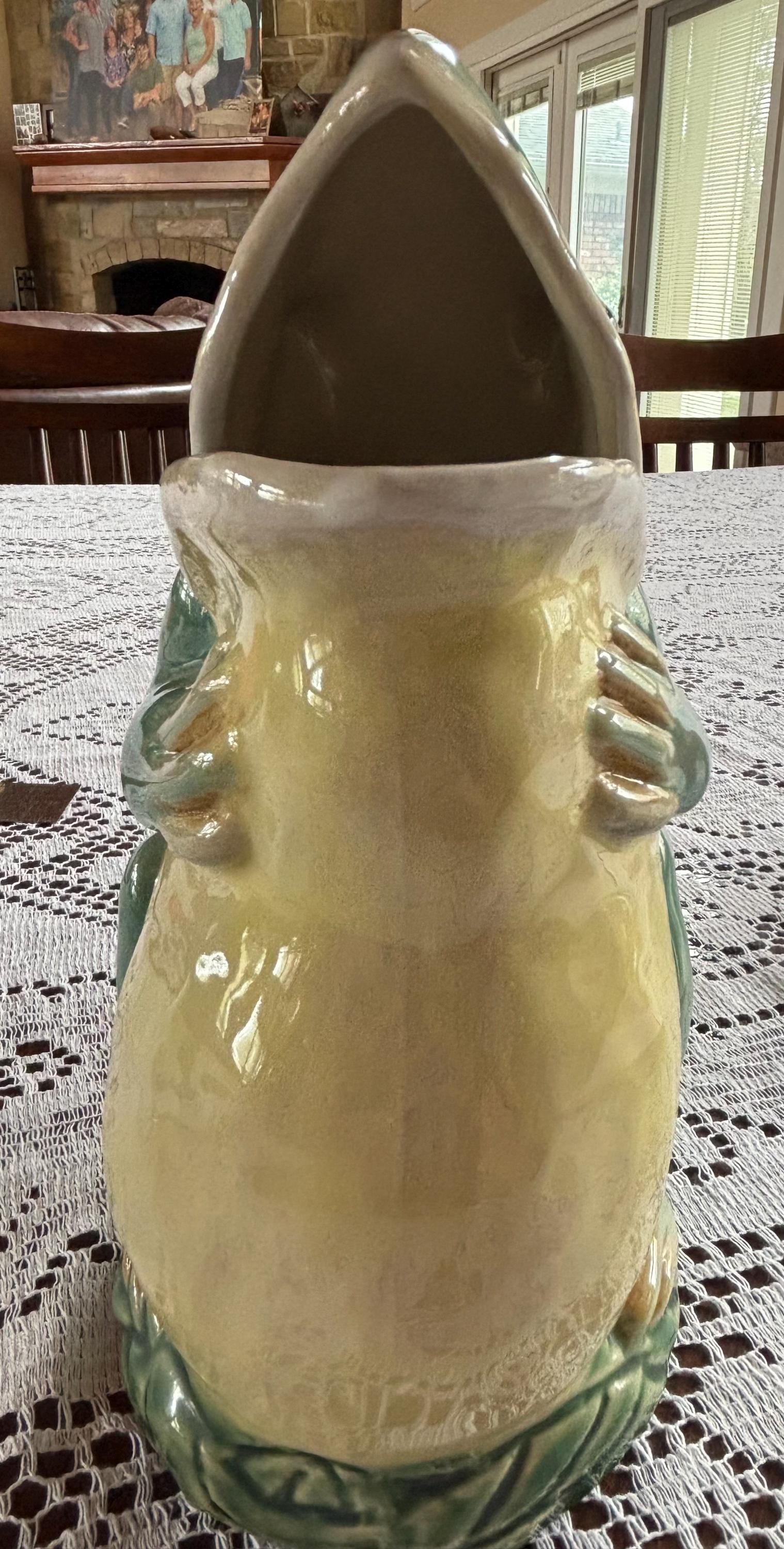 Vintage Green Frog Pitcher - Etsy