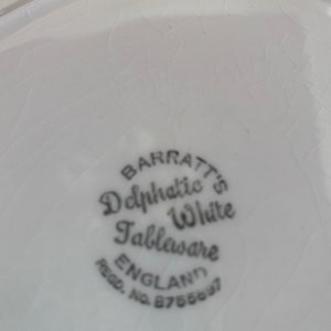 Vintage Barratt’s “delphatic White” Tableware - Etsy