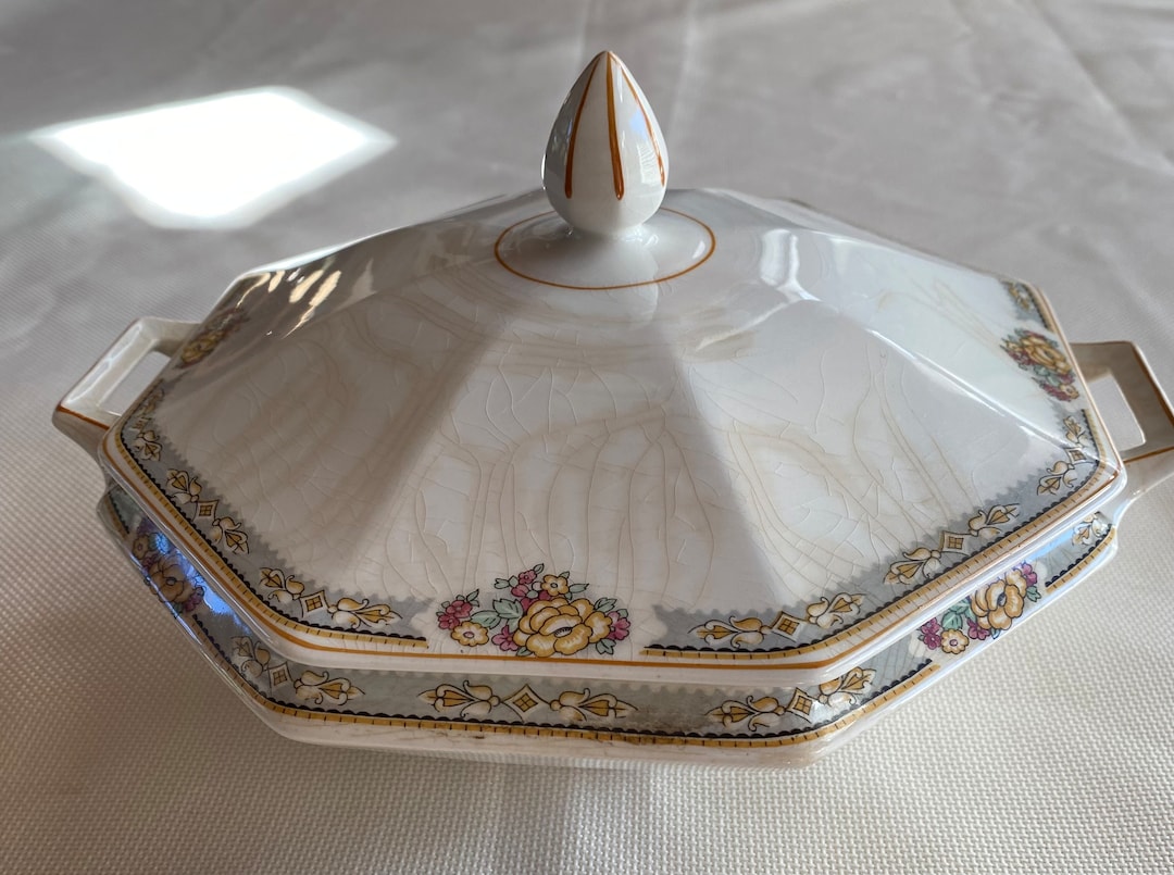 Johnson Bros. China Octagon Covered Dish - Etsy