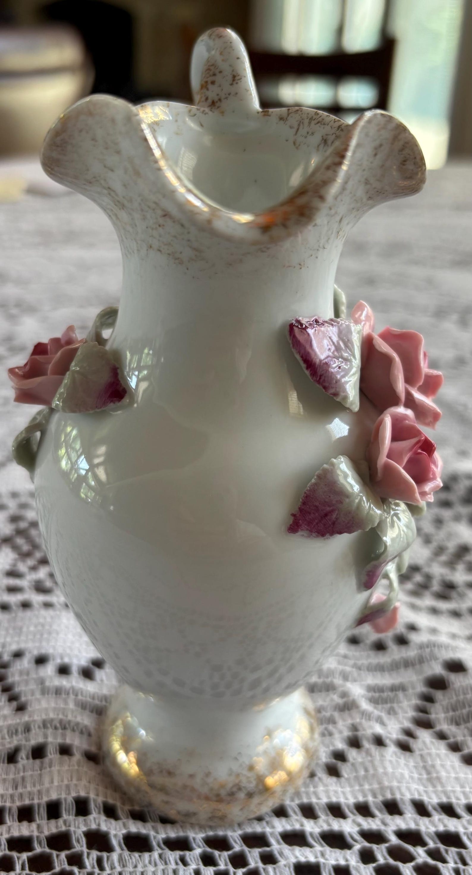 Lefton Handpainted Rose Vase (K7060) - Etsy