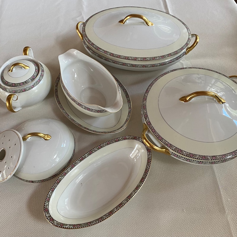 Antique China Set - Etsy