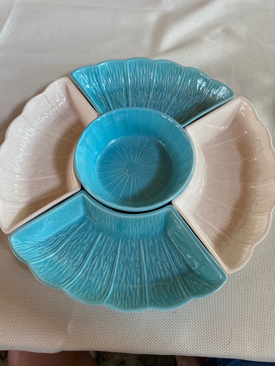 Vintage Classica Original Teal Snack Set - Etsy