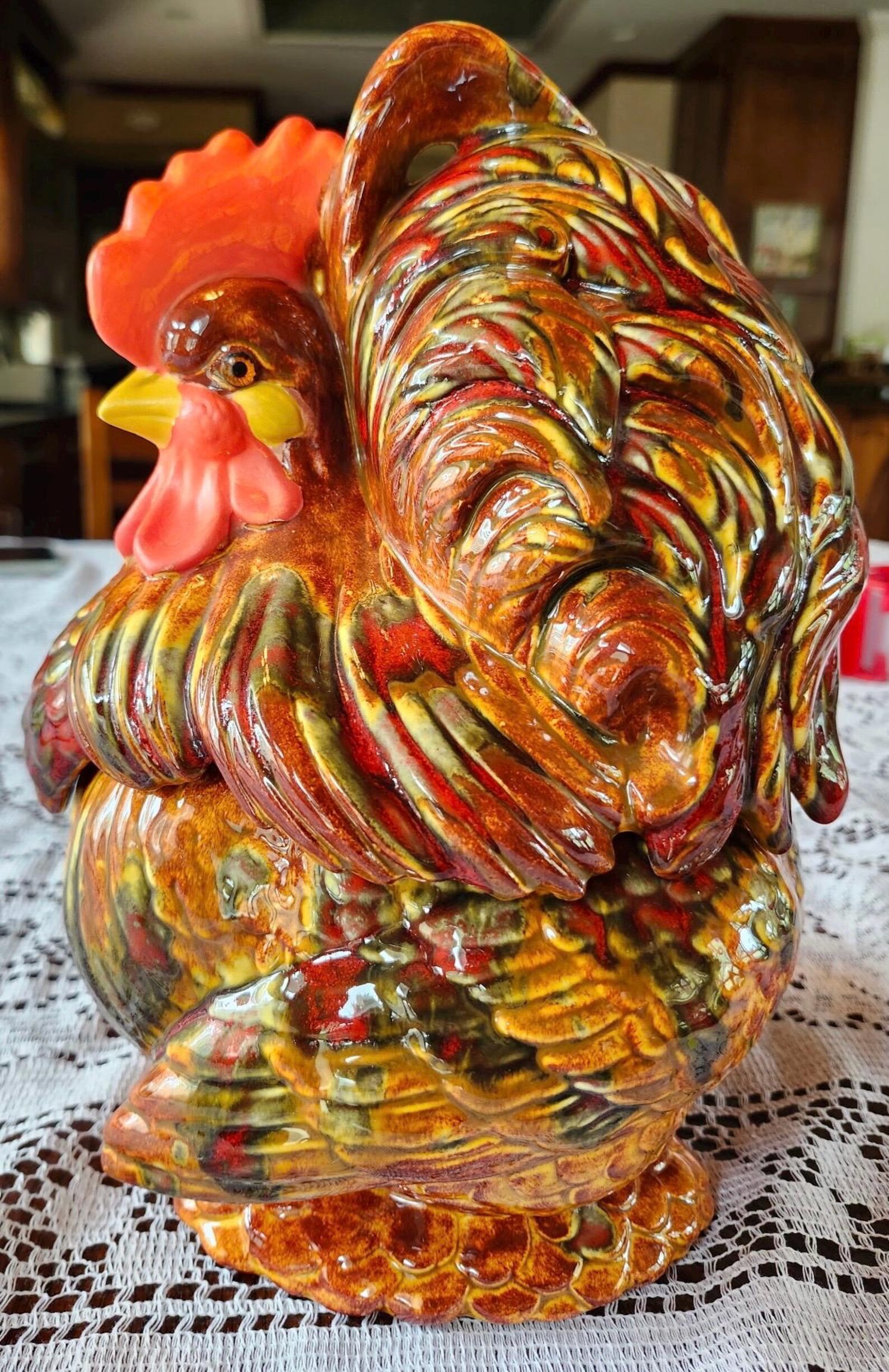 Atlantic Mold Red Rooster Cookie Jar - Etsy