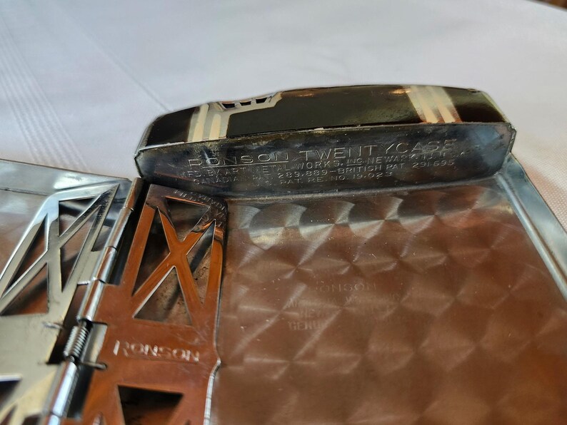 Ronson Art Deco Master Cigarette Case With Lighter - Etsy