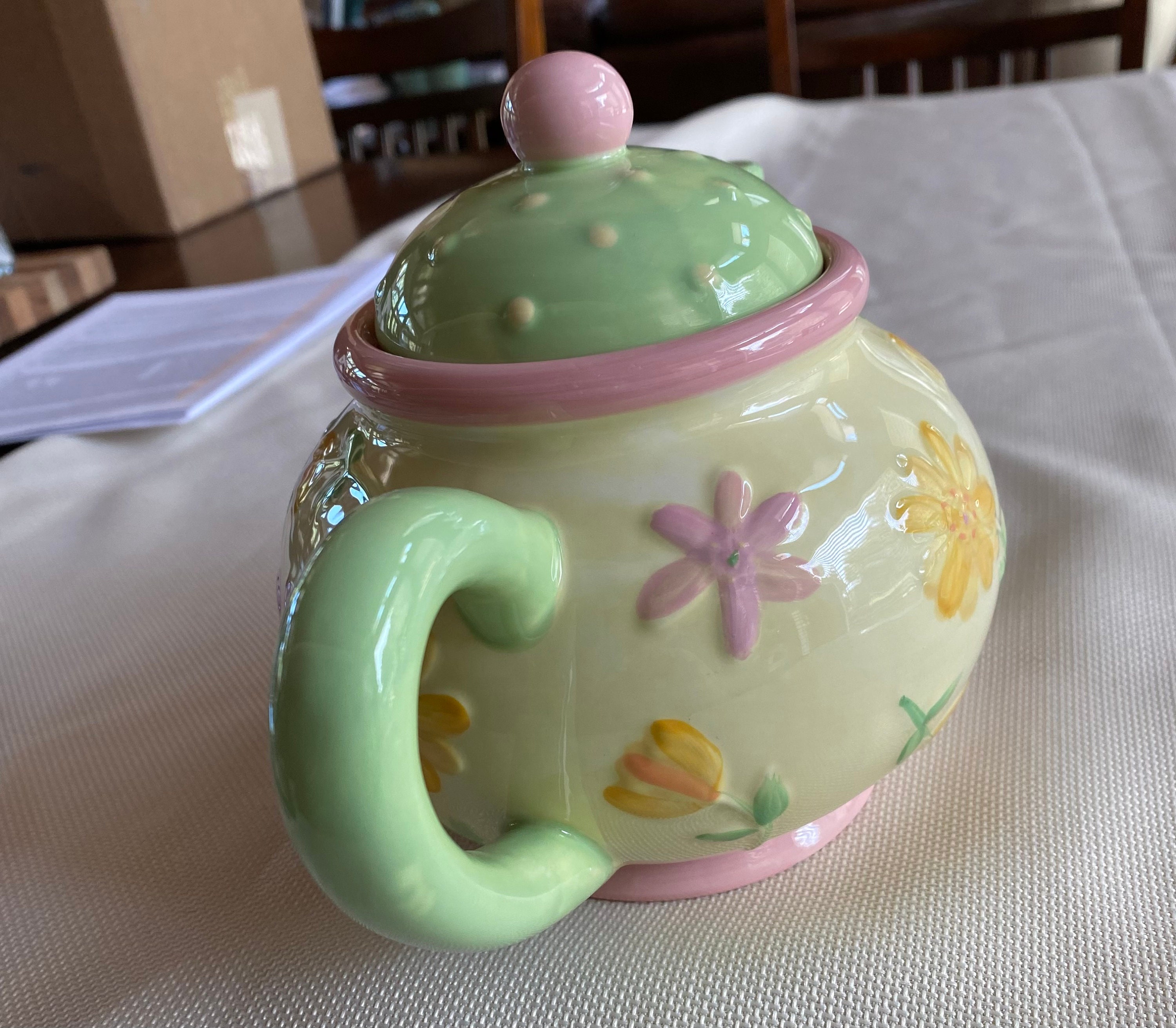 Ganz Bella Casa Spring Teapot - Etsy