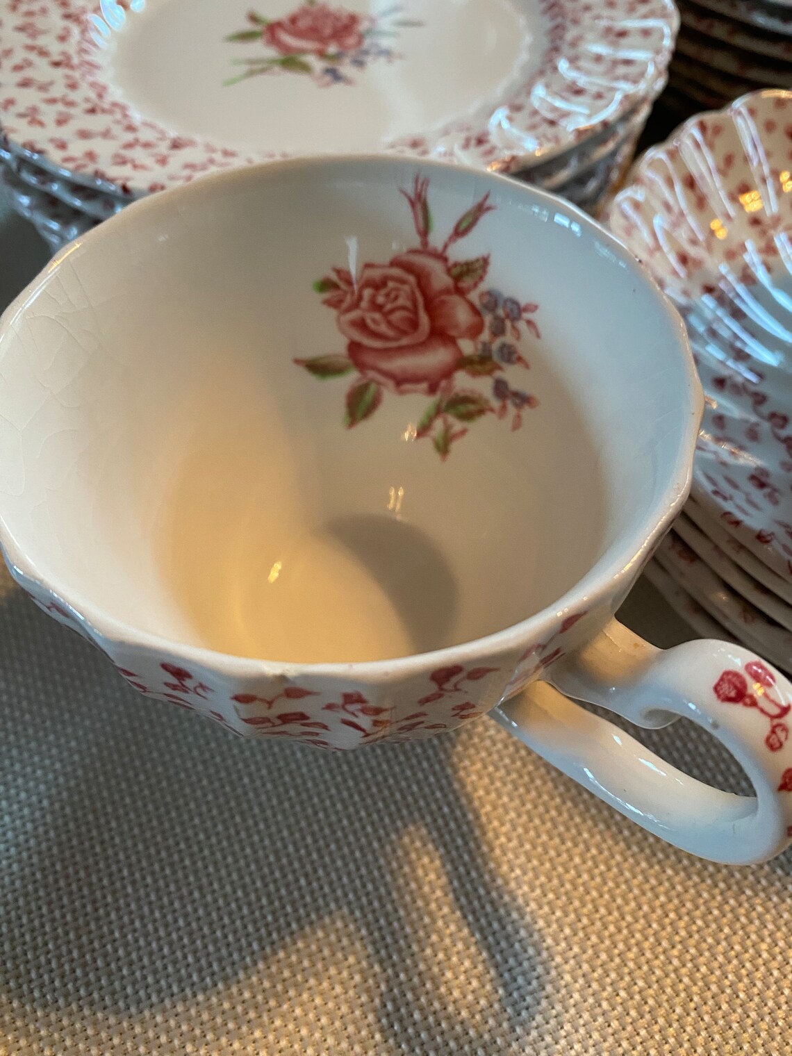 Vintage Johnson Bros. rose Bouquet in Red Ironstone - Etsy