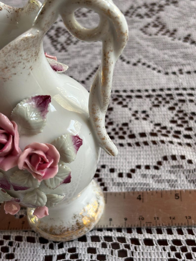 Lefton Handpainted Rose Vase (K7060) - Etsy