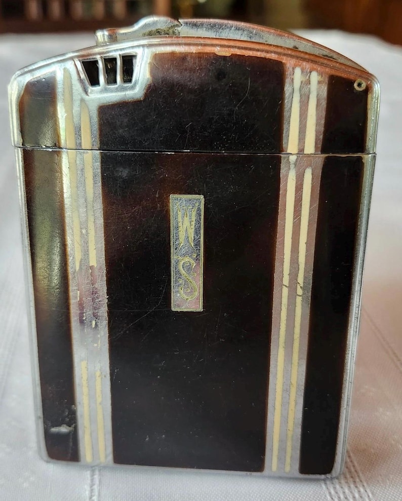Ronson Art Deco Master Cigarette Case With Lighter - Etsy
