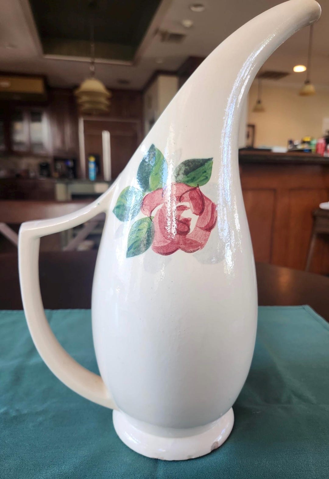 Red Wing Pottery “lexington Rose” Pitcher - Etsy