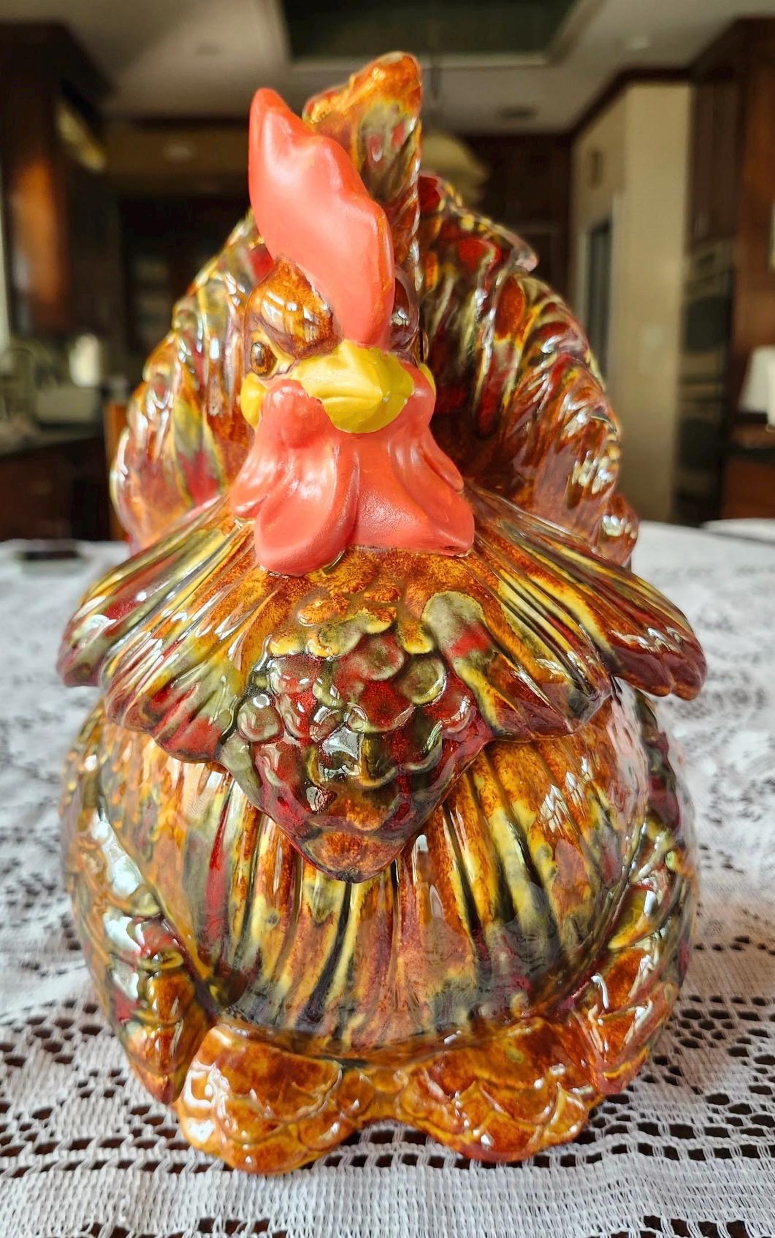 Atlantic Mold Red Rooster Cookie Jar - Etsy