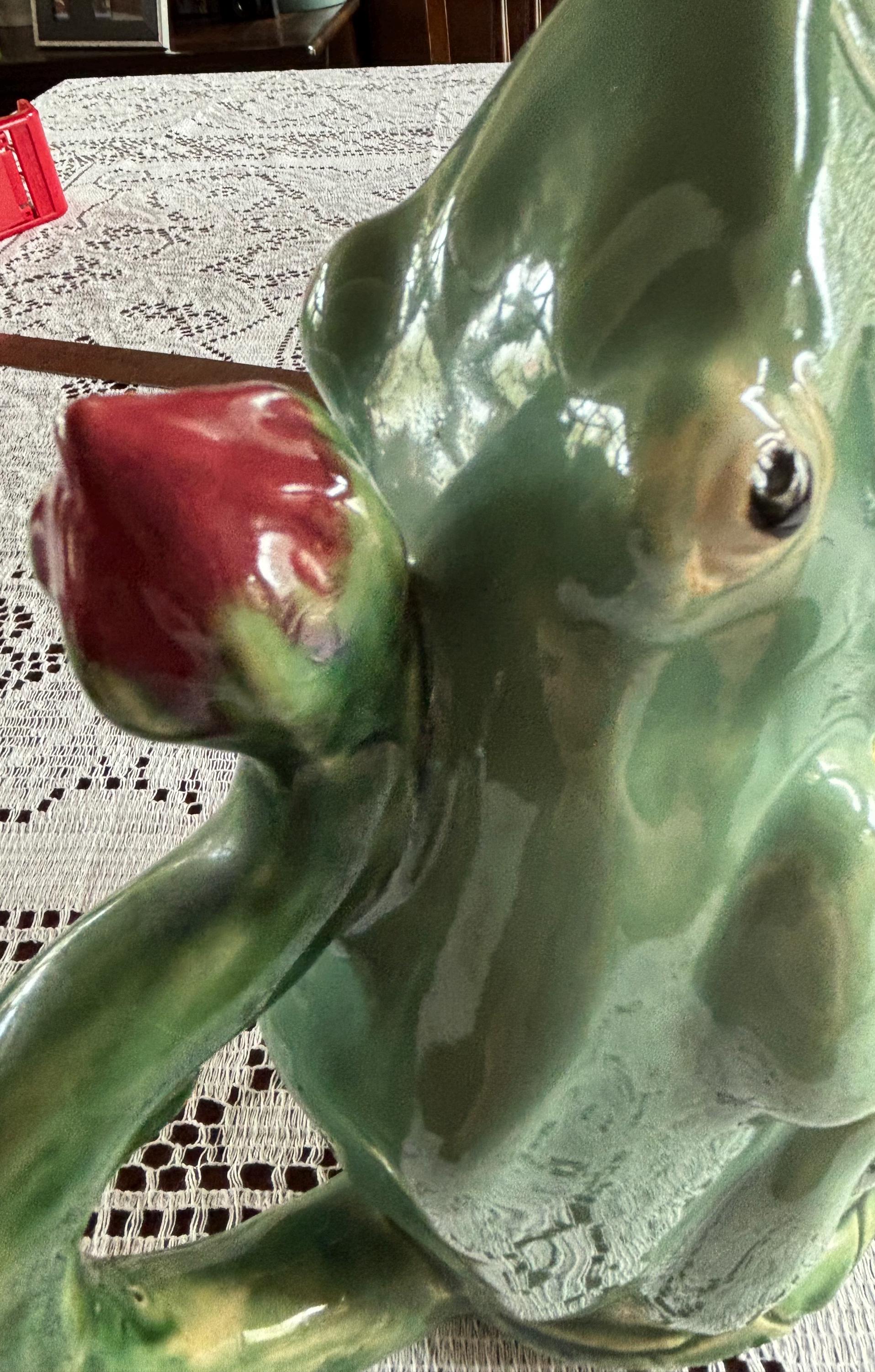 Vintage Green Frog Pitcher - Etsy