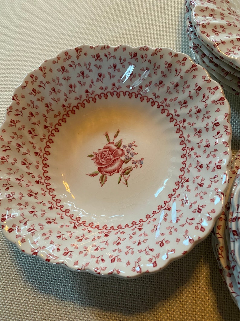 Vintage Johnson Bros. “rose Bouquet” in Red Ironstone - Etsy