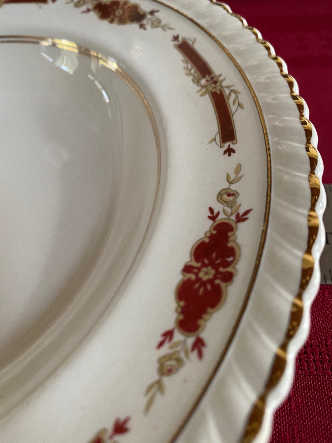 Johnson Bros. “guildford Maroon” English Dinnerware - Etsy