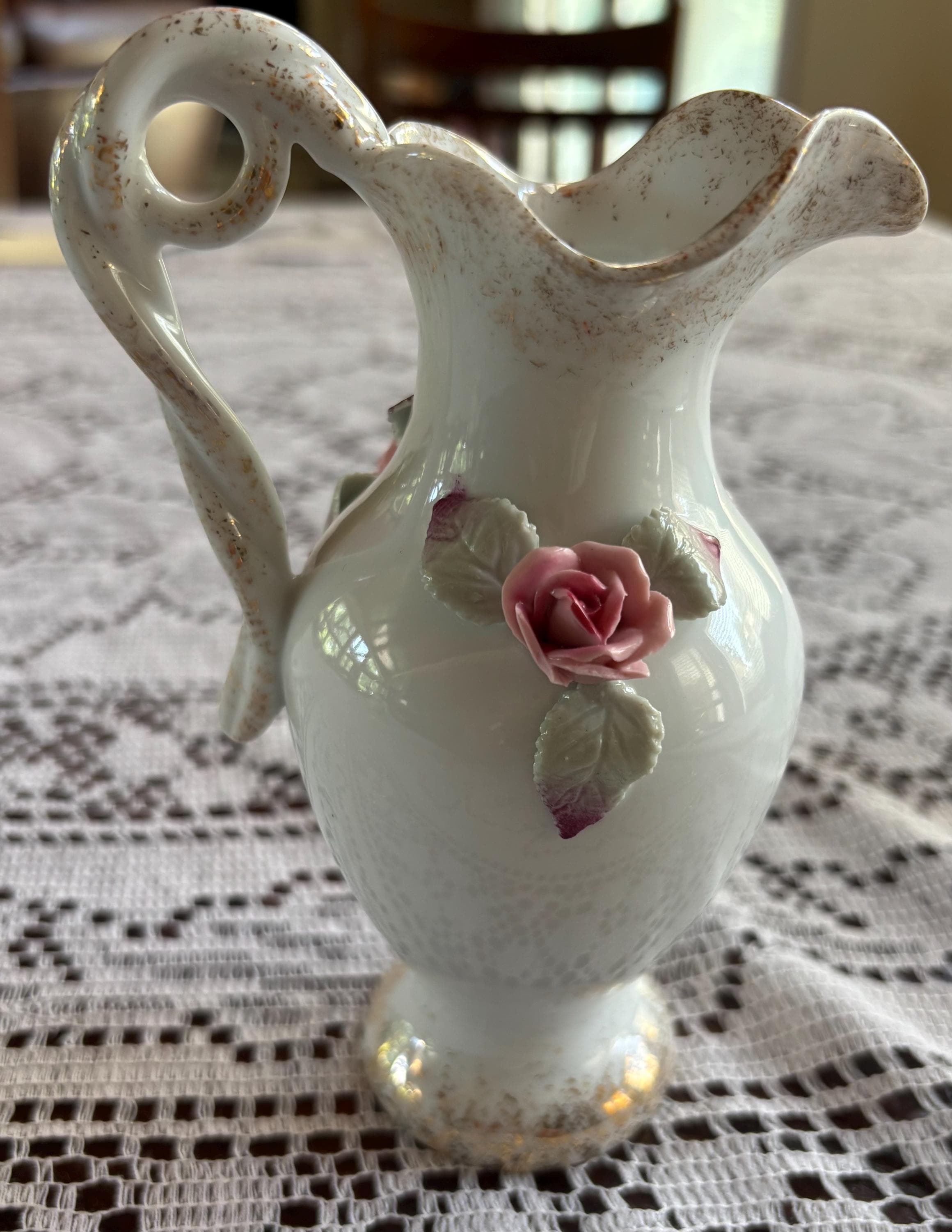 Lefton Handpainted Rose Vase (K7060) - Etsy