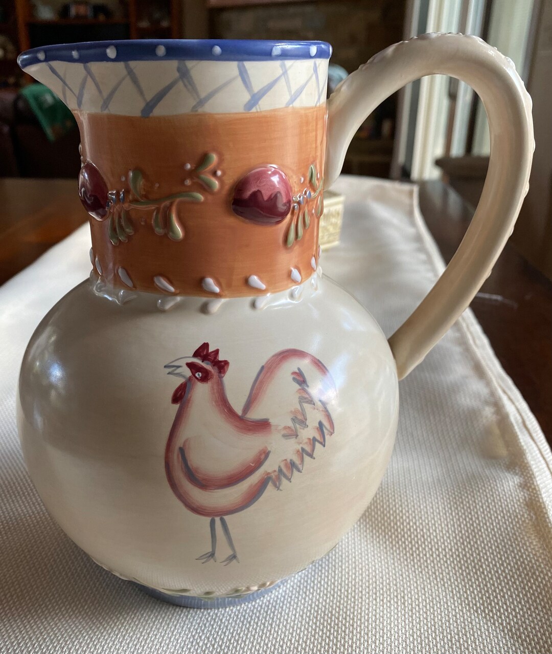 Hand Bella Cass Rooster/pig Pitcher - Etsy