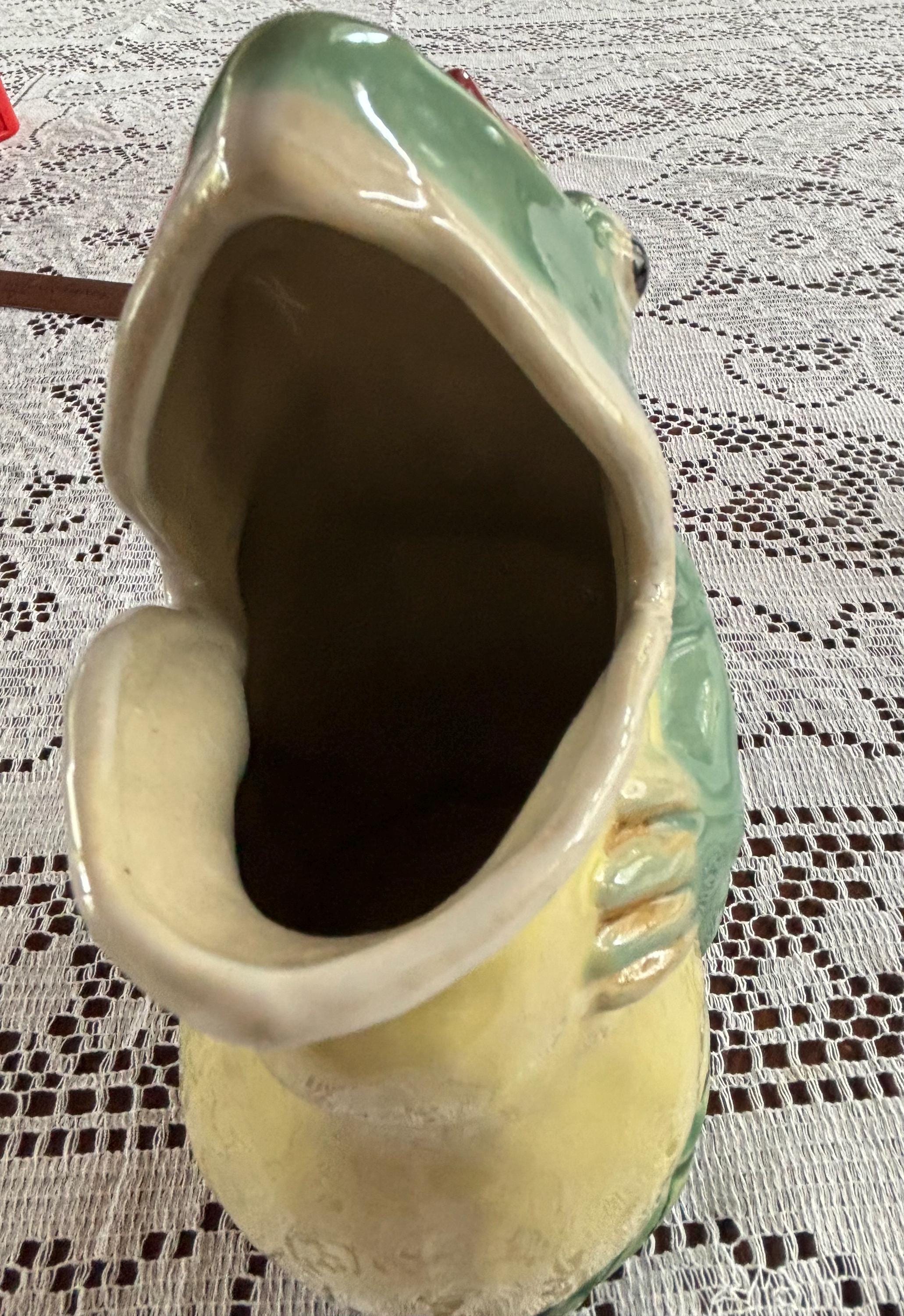 Vintage Green Frog Pitcher - Etsy