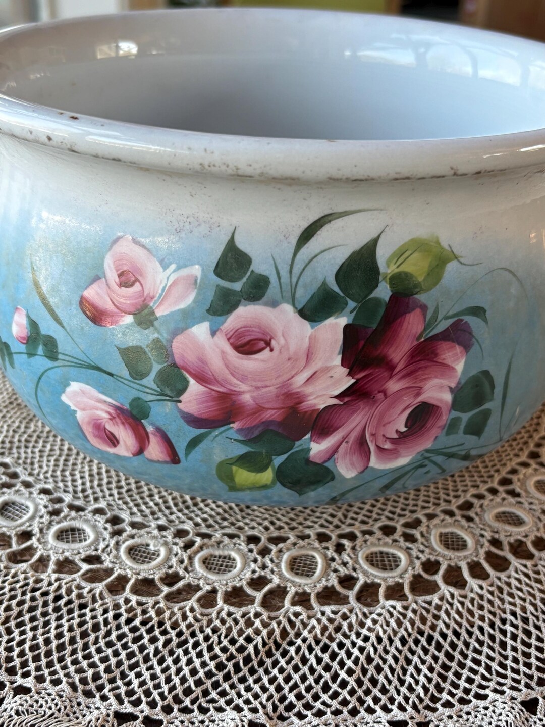 Vintage Anchor Pottery Chamber Pot - Etsy