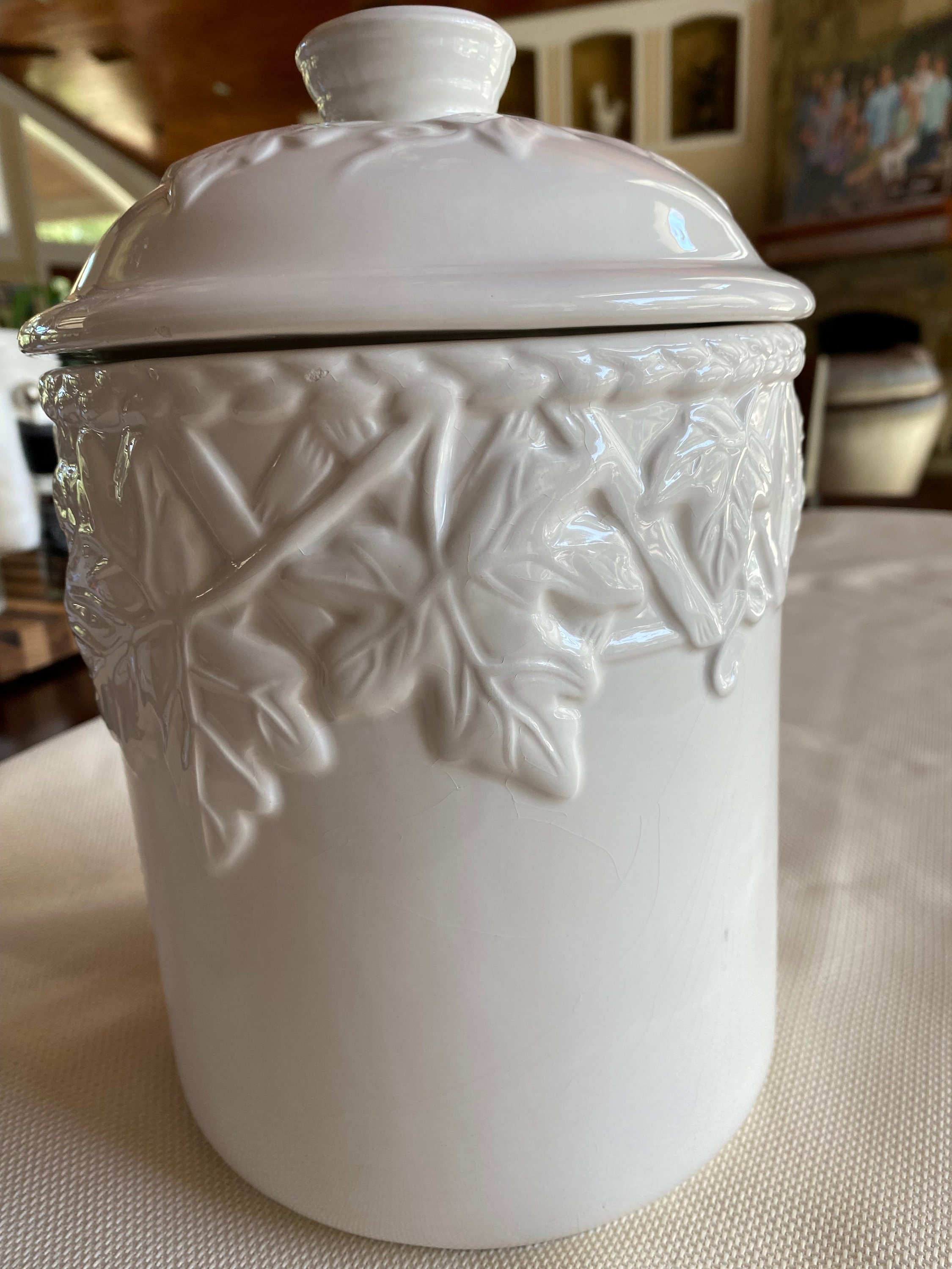 Courtyard Classic White Cookie Jar - Etsy