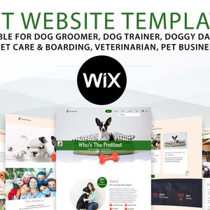 Wix Website Template: Pet Business, Dog Groomer, Veterinarian - Etsy