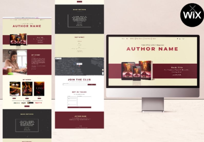 Wix Website Template, Author Website, Wix Website Design, Book ...