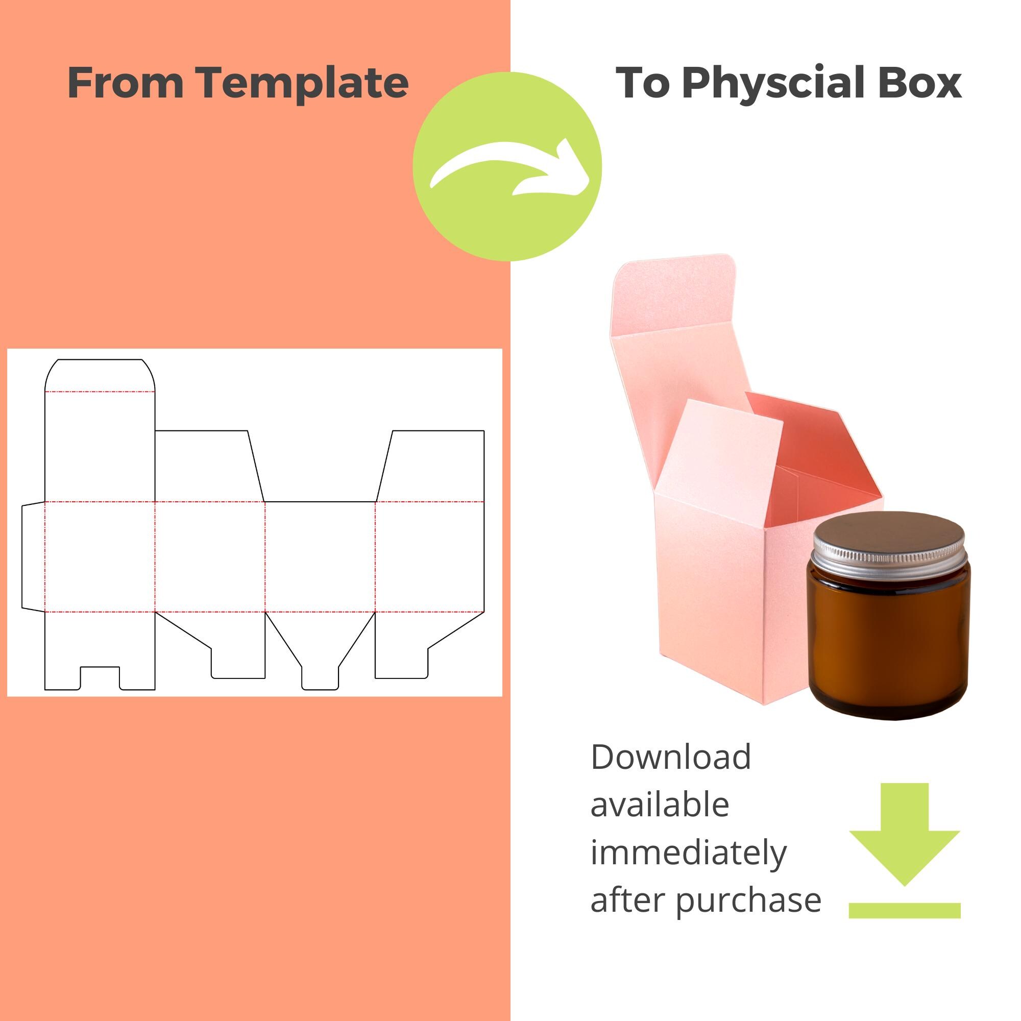 Square Gift Box Template | Editable SVG File | Compatible With Cricut ...