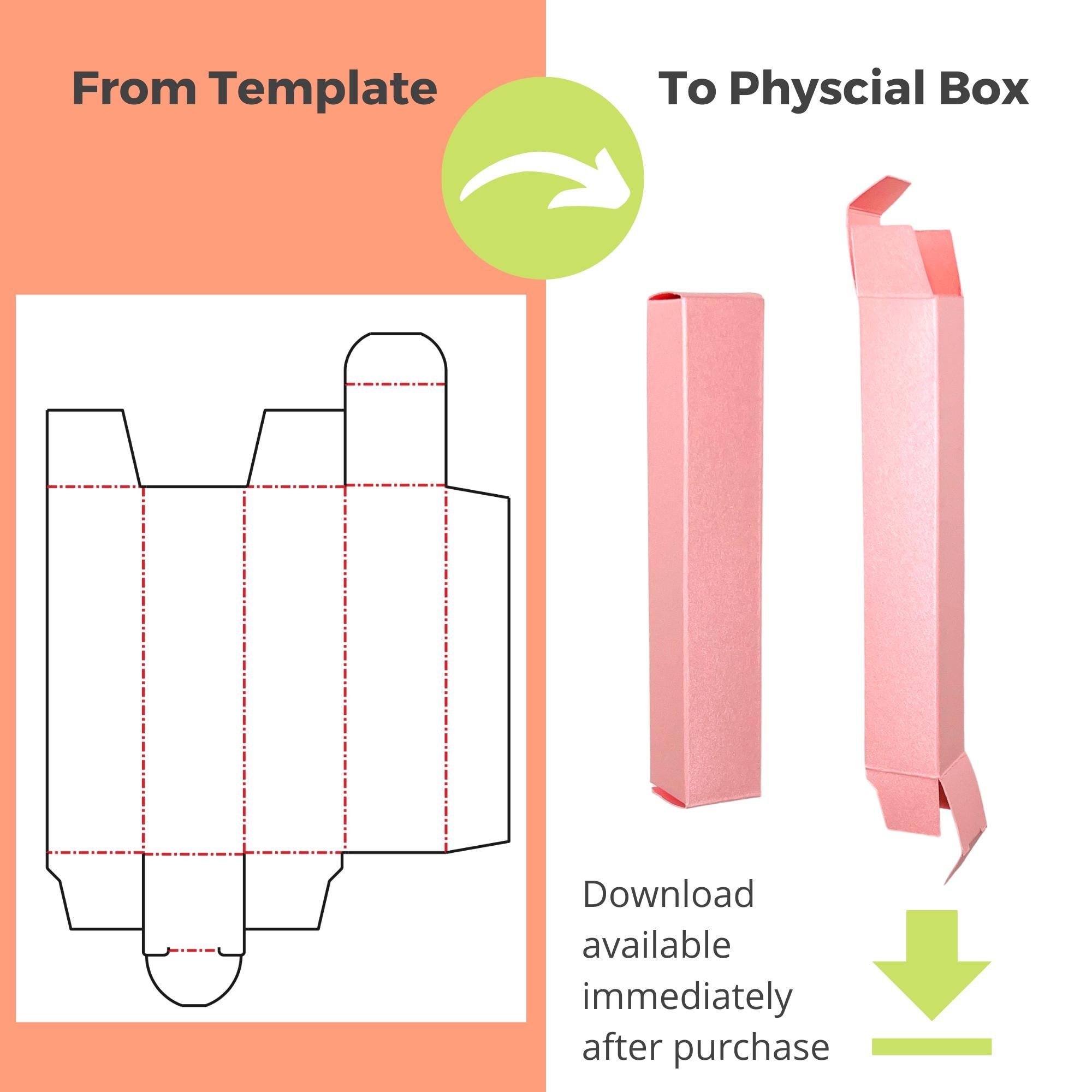 Lip Gloss Template, Mascara Box Template - SVG DXF Files | Cricut ...