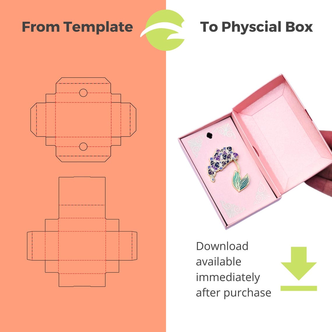 Small Gift Box Template With Lid, Customizable for Cricut & Silhouette ...