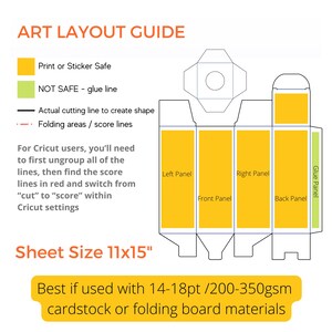 Dropper Bottle Box Template: 4oz-6oz Packaging (SVG, DXF, PDF) - Etsy
