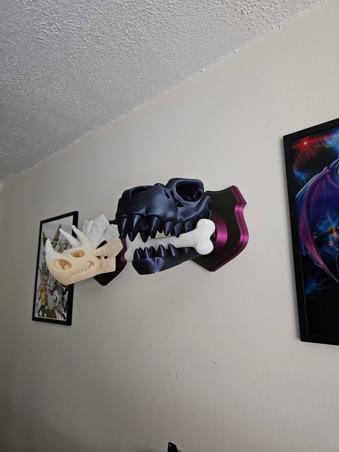 Flexi Factory Skeletal T-rex "rexy" With Bone Trophy Mount - Etsy