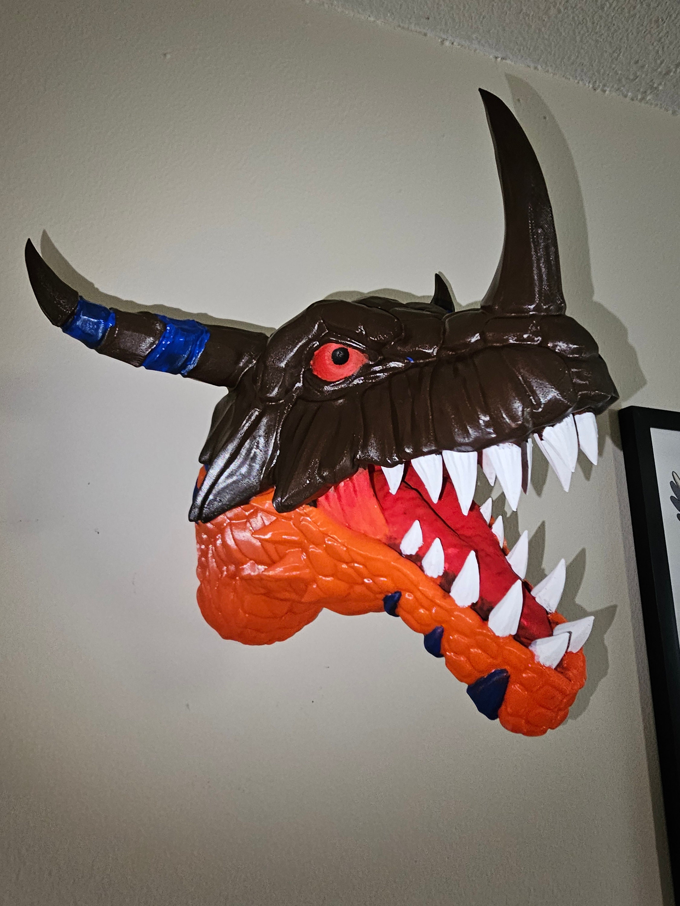 Kaijumon Trophy Wall Mount Digimon Greymon Head - Etsy
