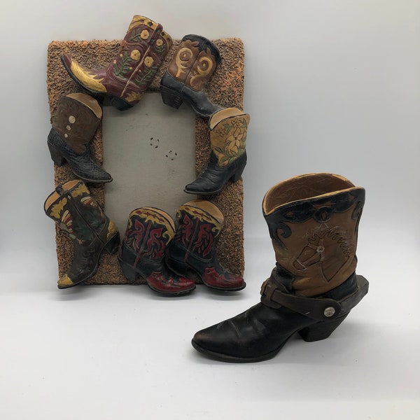 Cowboy Boot Picture Frame - Etsy
