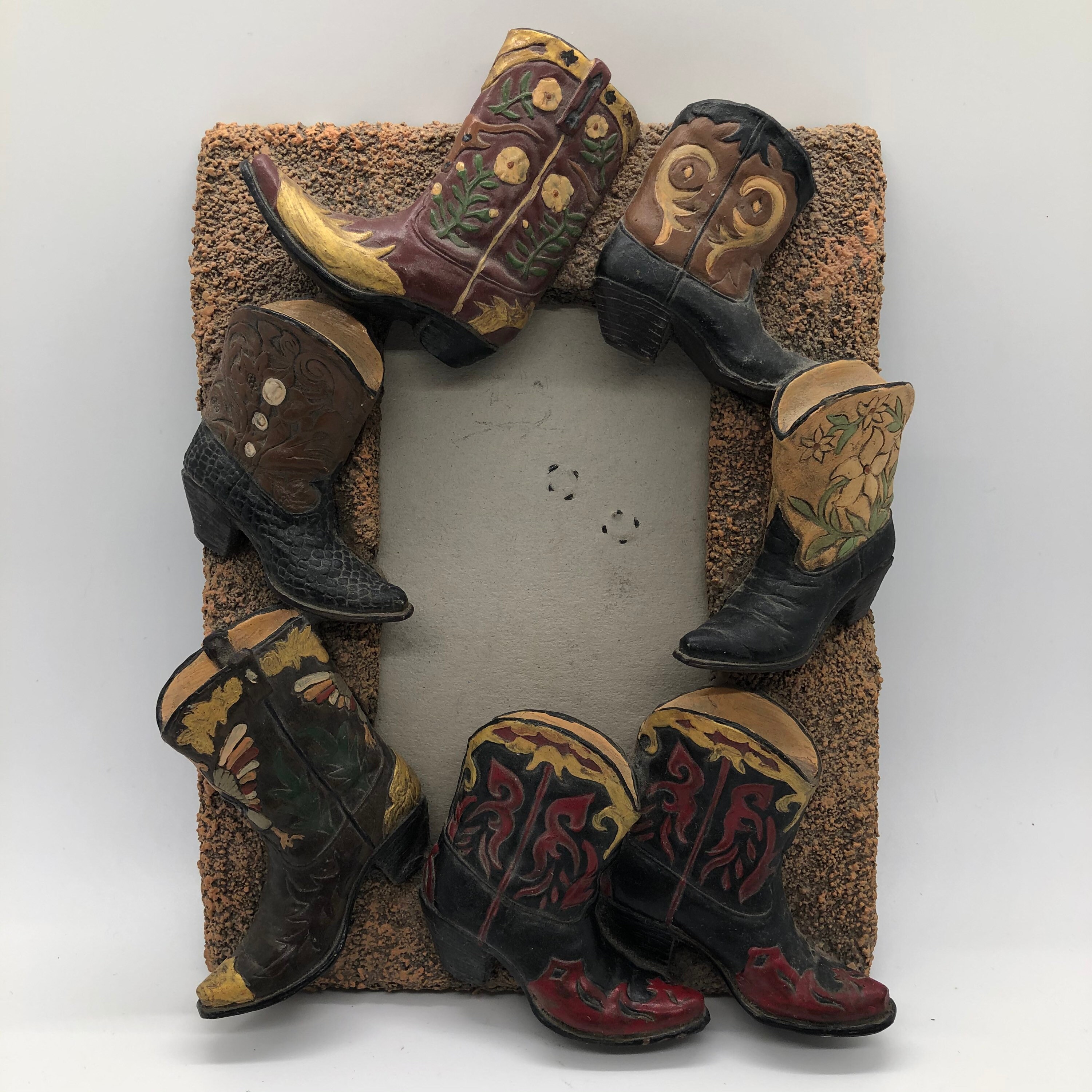 Adorable Vintage Cowboy Boots Frame and Small Cowboy Boot - Etsy