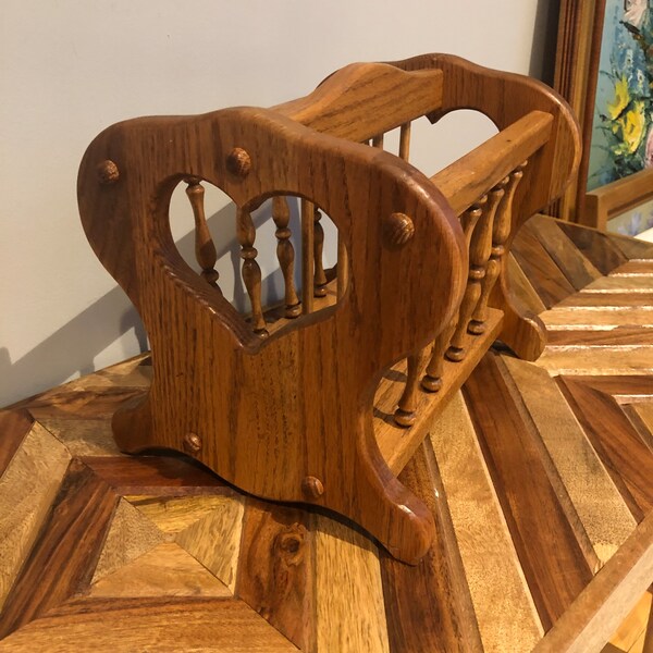 Oak Magazine Rack - Etsy
