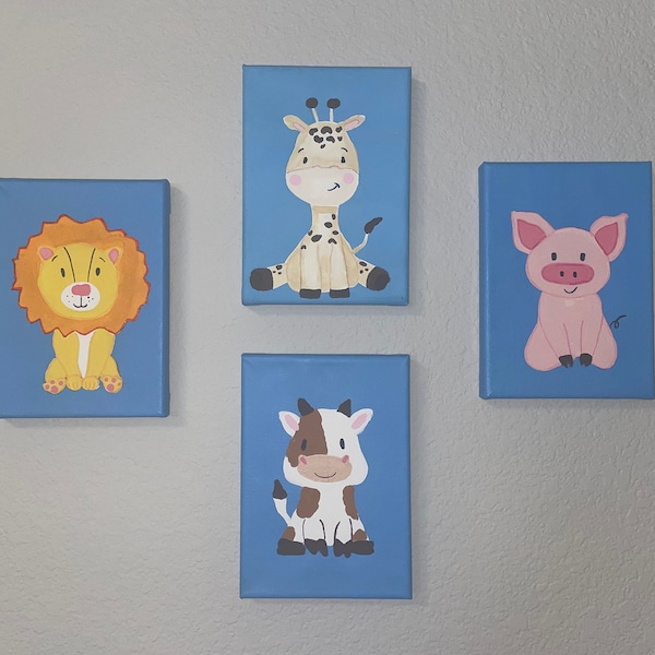 Baby Animal Painting - Etsy