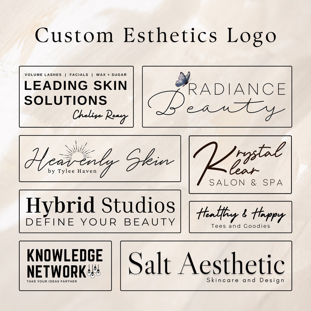 Custom Minimalist Logo for Estheticians - Etsy
