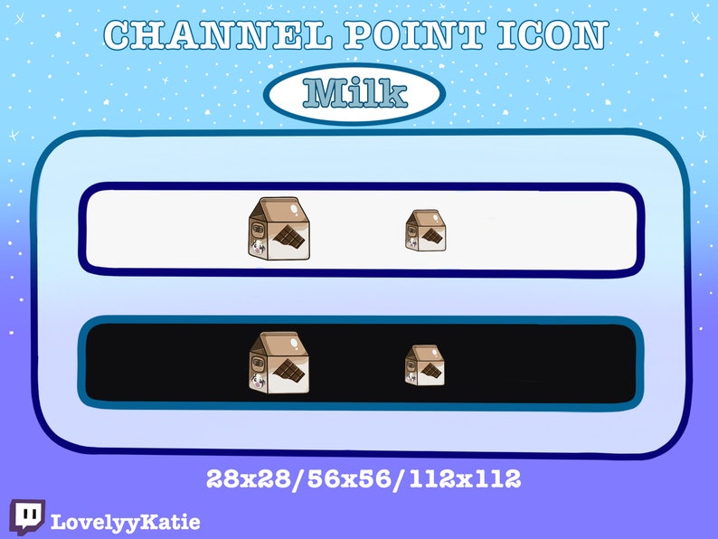 Milk Channel Point Icon!! Chocolate Candy Brown Milk | Cute | Twitch ...