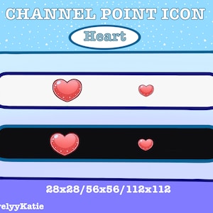 Heart Channel Point Icon!! Heart Badge | Cute | Twitch | Badges - Etsy