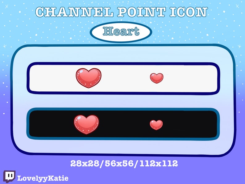 Heart Channel Point Icon!! Heart Badge | Cute | Twitch | Badges - Etsy
