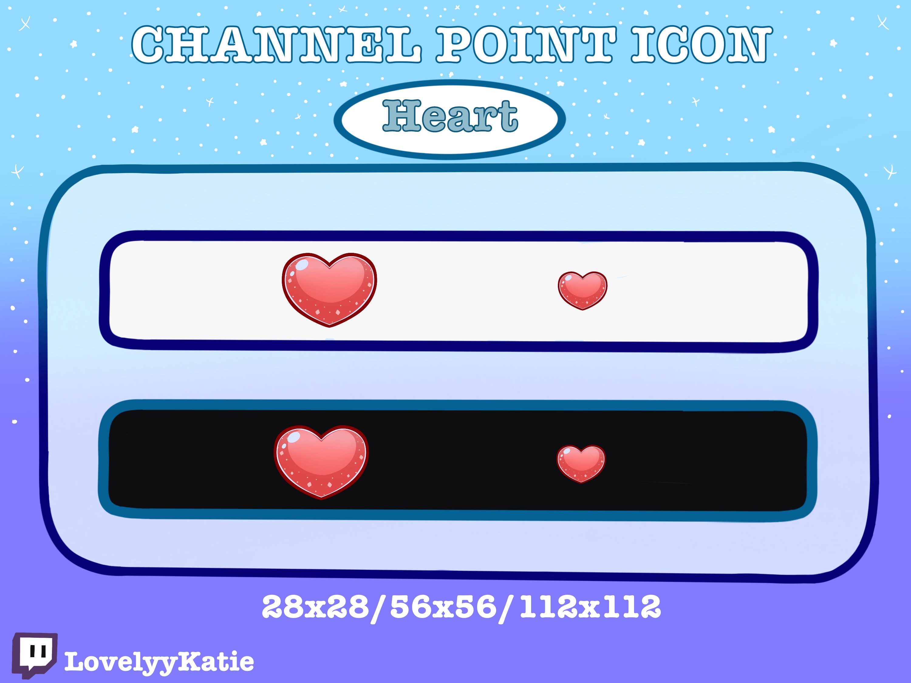 Heart Channel Point Icon Heart Badge Cute Twitch Badges - Etsy