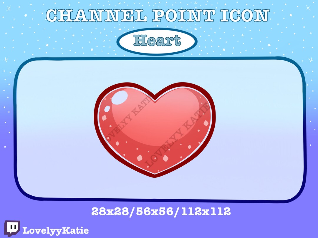 Heart Channel Point Icon Heart Badge Cute Twitch Badges - Etsy