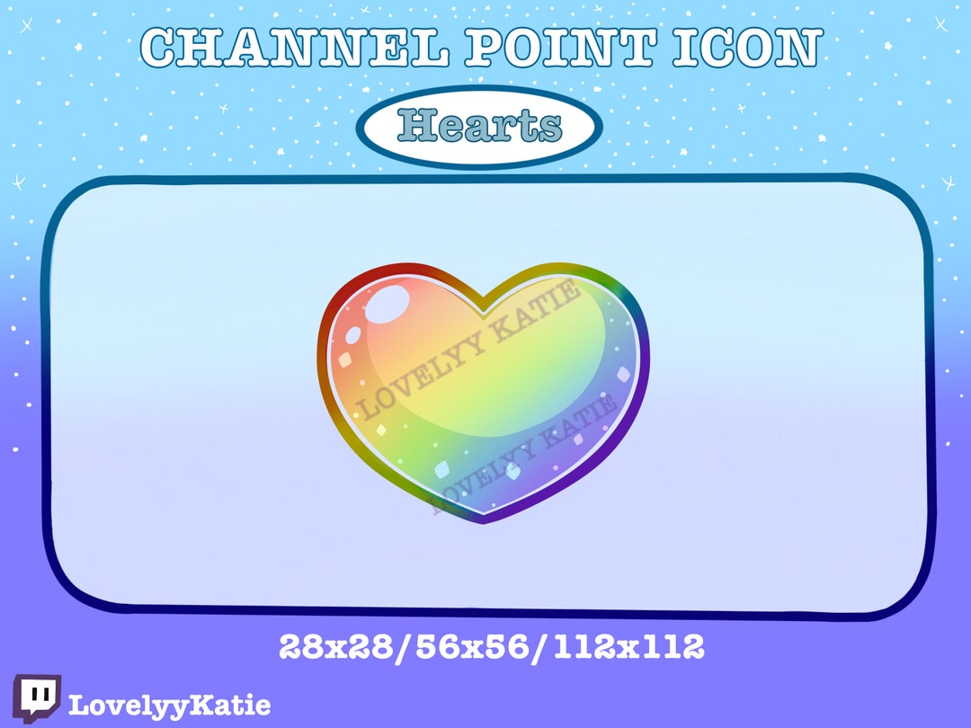 Heart Channel Point Icon Heart Badge Cute Twitch Badges - Etsy