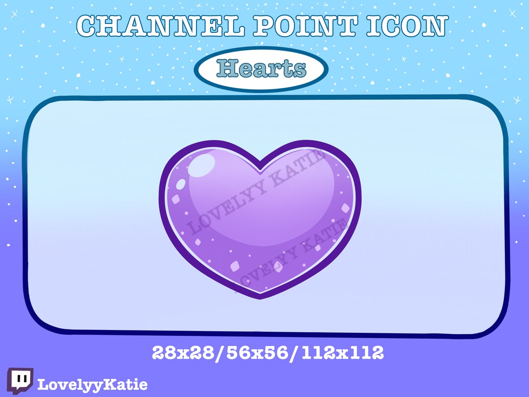 Heart Channel Point Icon Heart Badge Cute Twitch Badges - Etsy