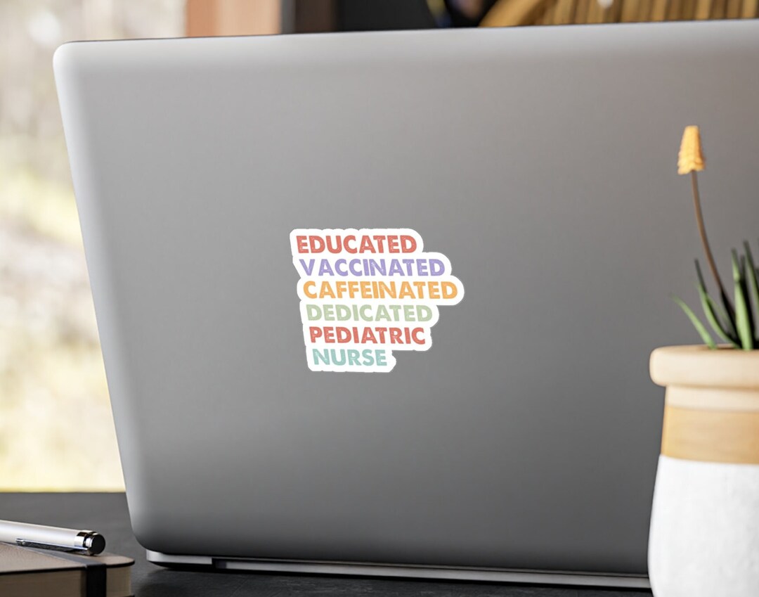 Pediatric Nurse Laptop Sticker, Vinyl Waterproof Nurse Sticker, Nurse ...