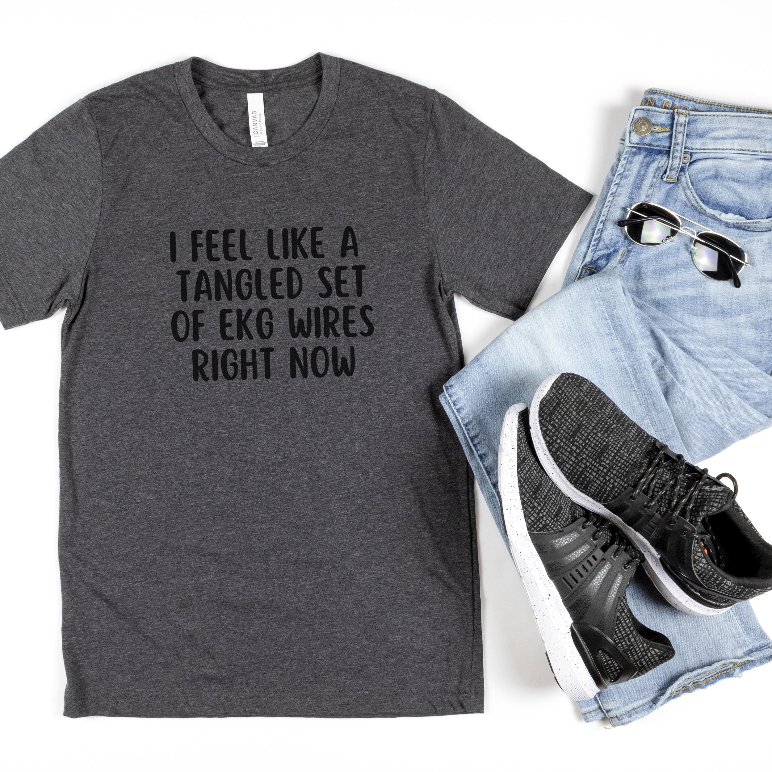 Funny Cardiac Nurse Shirt, Frazzled Healthcare Worker Shirt, Busy Nurse ...