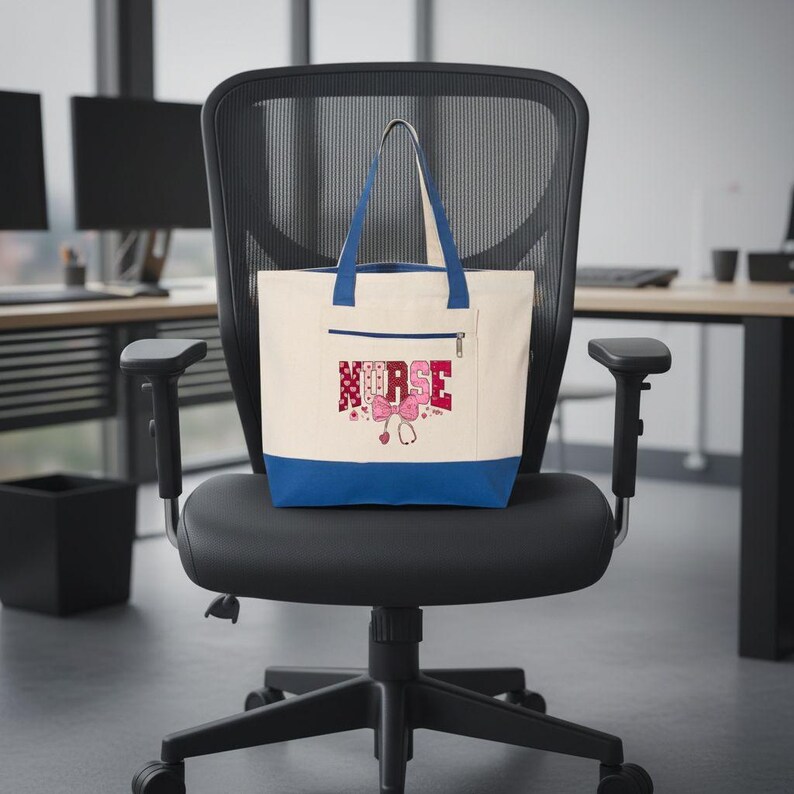 Nurse Work Shoulder Bag, Nursing Canvas Tote Bag, Custom Nurse Tote ...