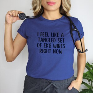 Funny Cardiac Nurse Shirt, Frazzled Healthcare Worker Shirt, Busy Nurse ...