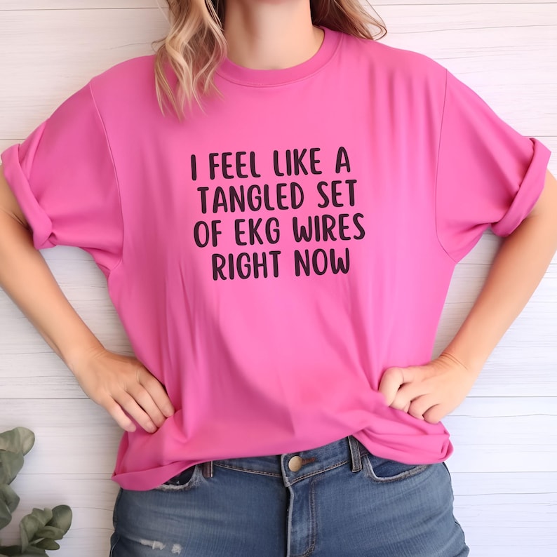 Funny Cardiac Nurse Shirt, Frazzled Healthcare Worker Shirt, Busy Nurse ...