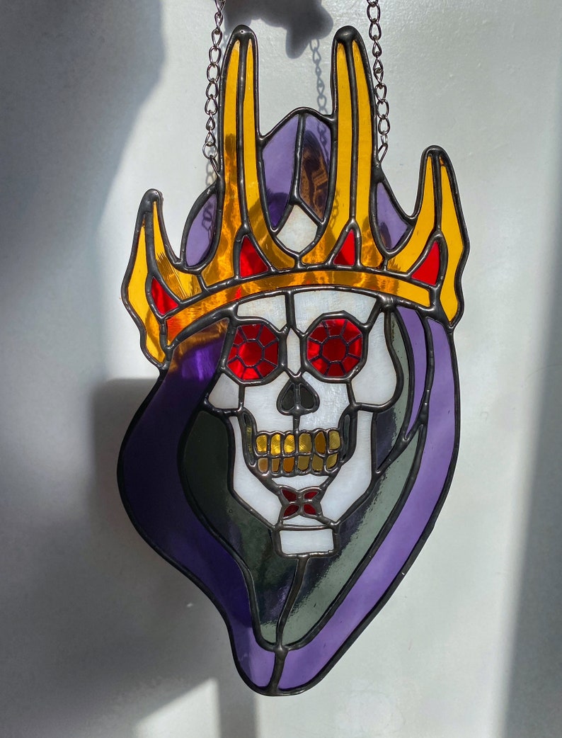 Stained Glass Kull King, Wicked Glass Suncatcher, Wall Art Home Decor ...