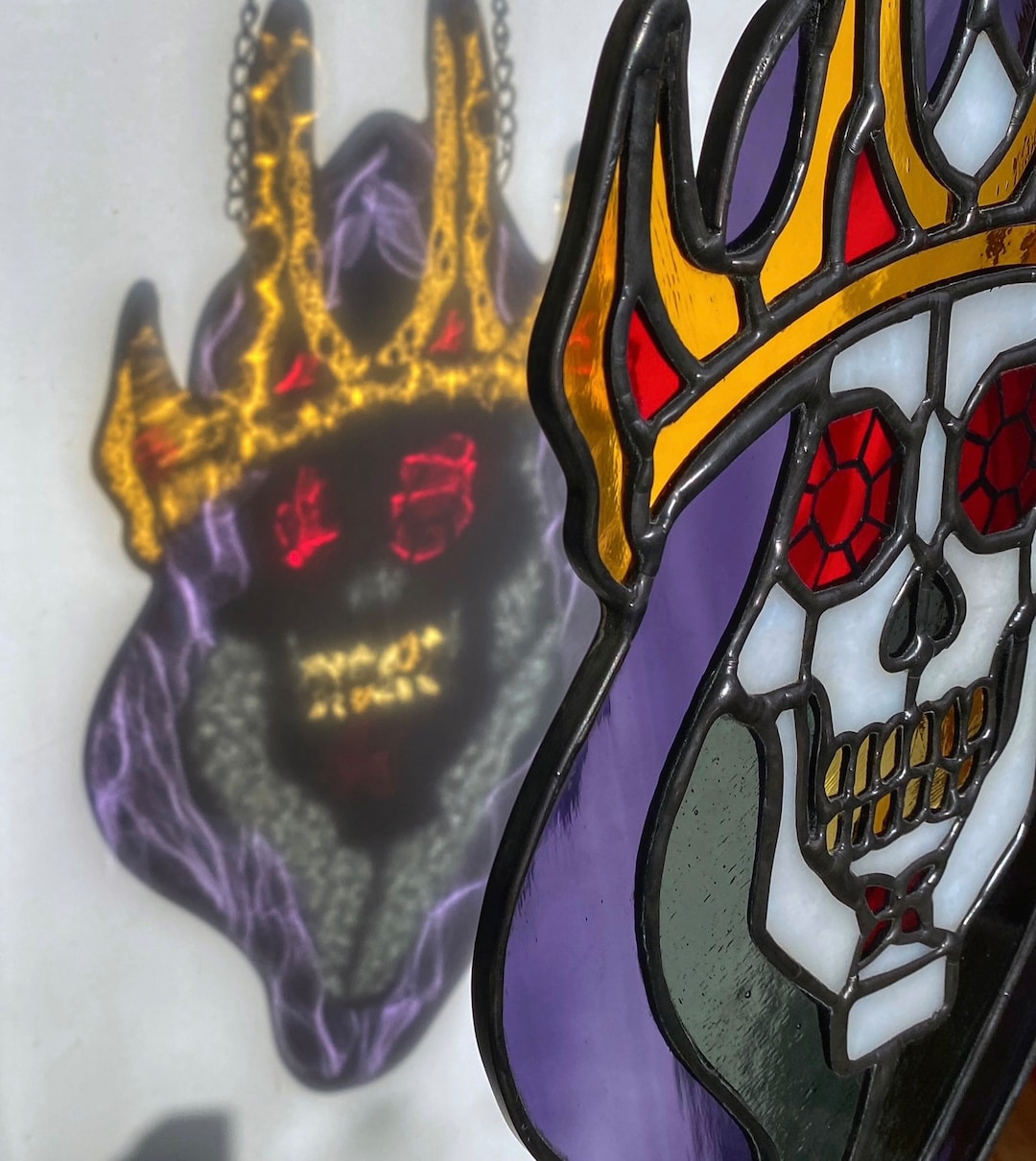 Stained Glass Kull King, Wicked Glass Suncatcher, Wall Art Home Decor ...